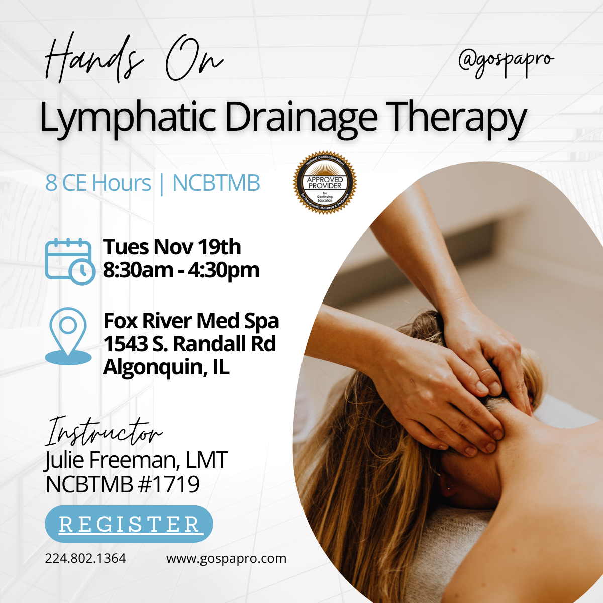 Lymphatic Massage Therapy Class 8 Ces Spa Pro